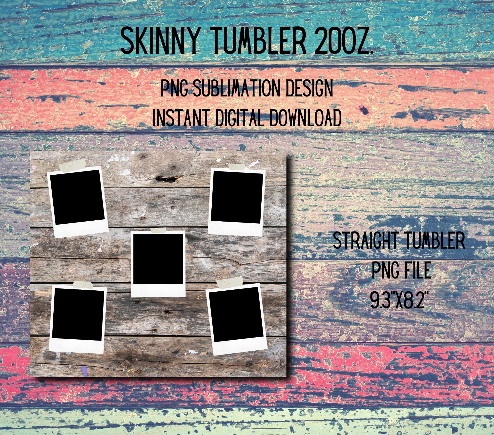 Rustic Wood Polaroid Picture Photo Frame Custom Keepsake Sentimental ...