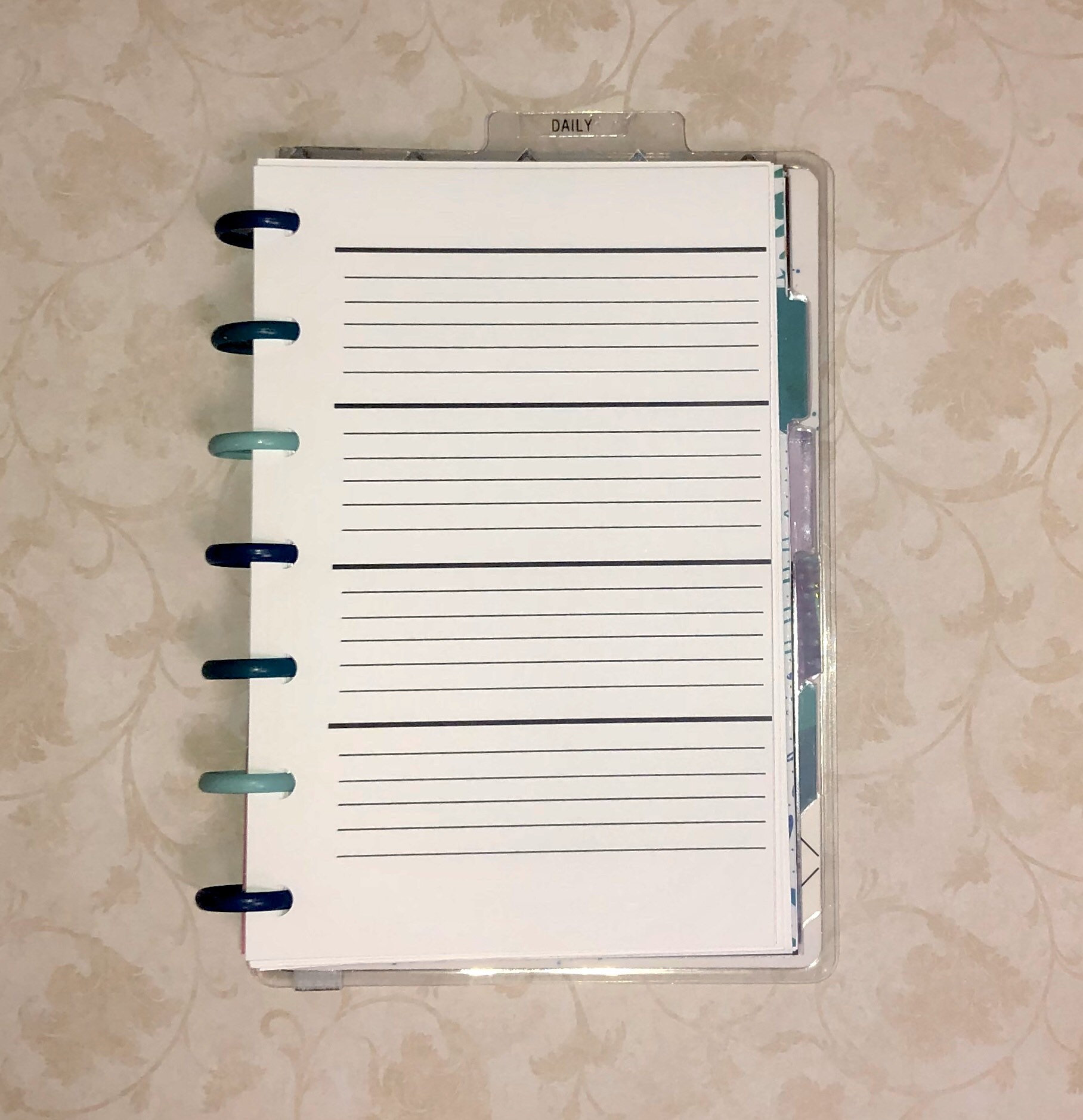 Mini Happy Planner Horizontal Inserts UNDATED, Lined Weekly Inserts. - Etsy