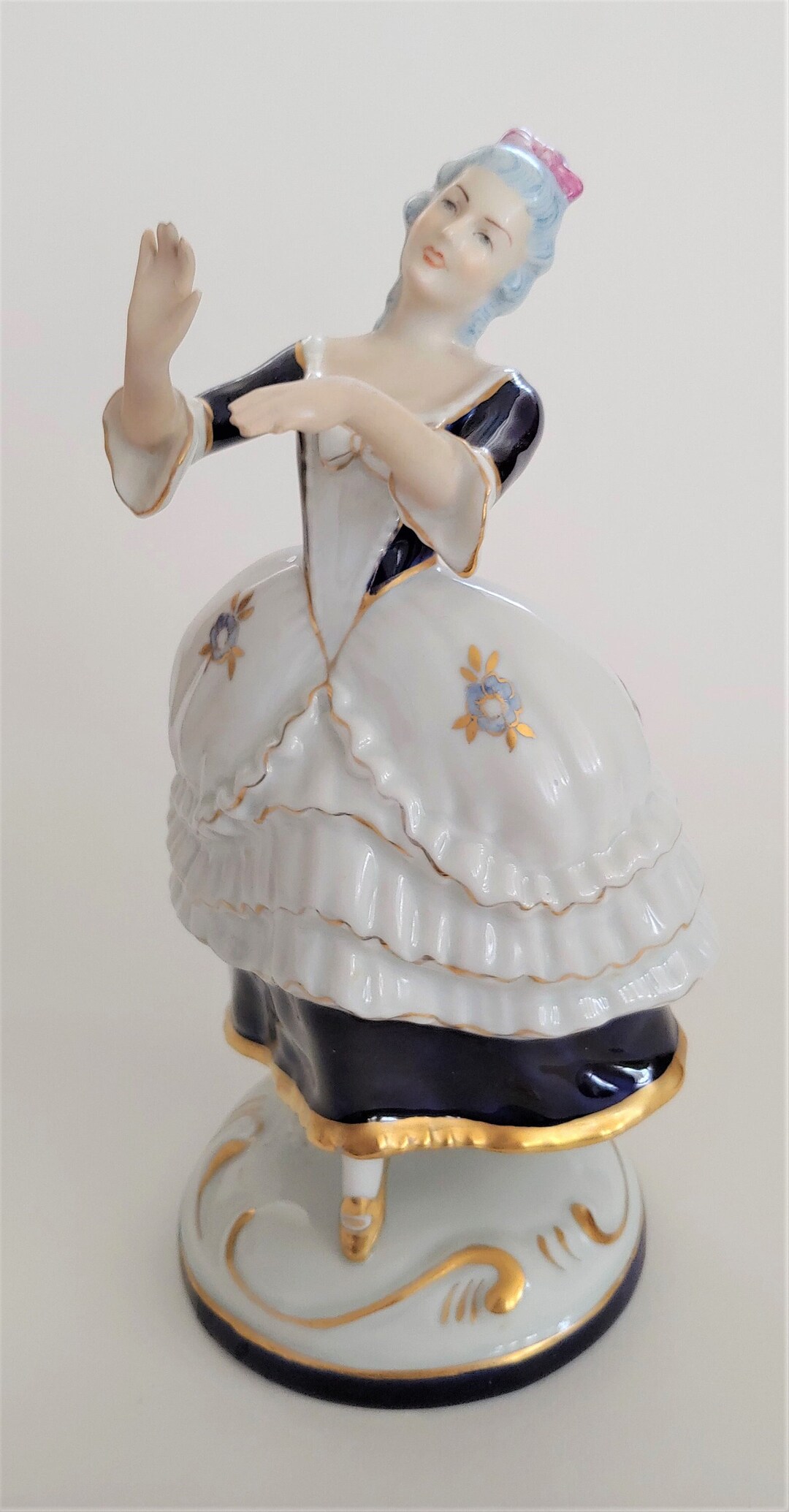 Porcelain Royal Dux Rococo Style Dancing Woman Figurine - Etsy