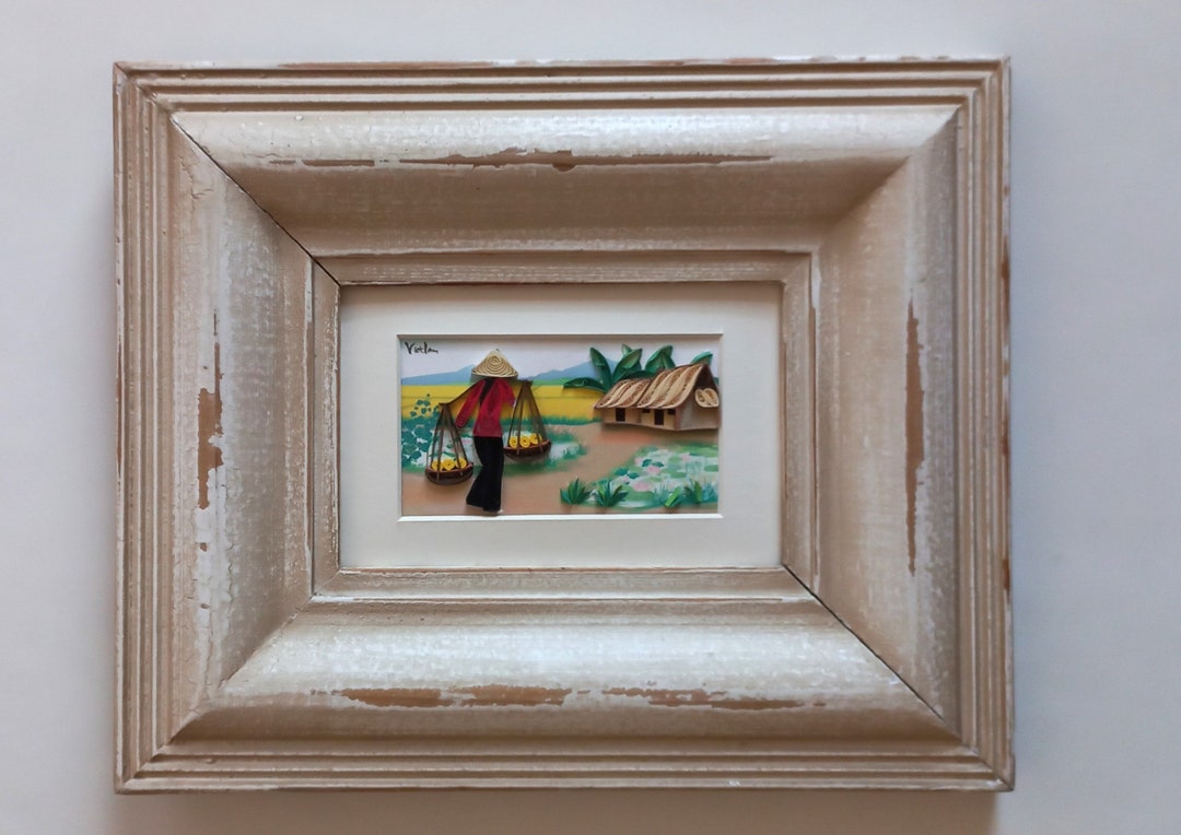 Vintage Vietnam Quilling Paper Art Wall Decor - Etsy