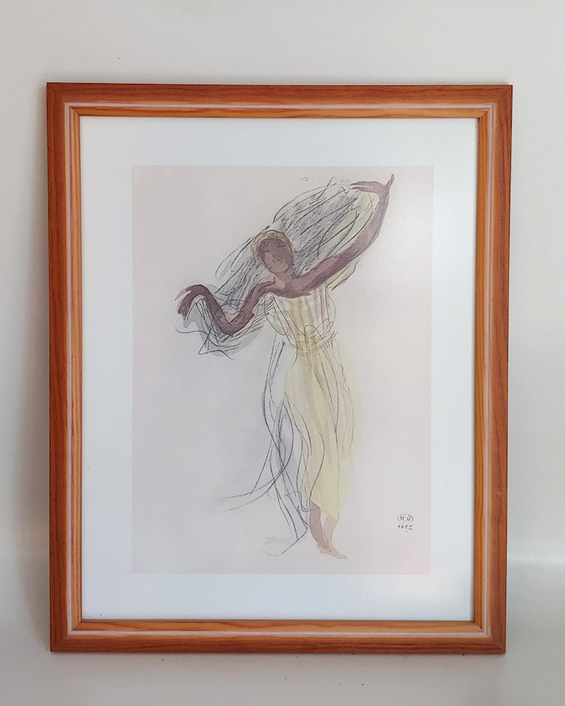Auguste Rodin Cambodian Dancer Art Print 1906, Framed in Solid Wood ...