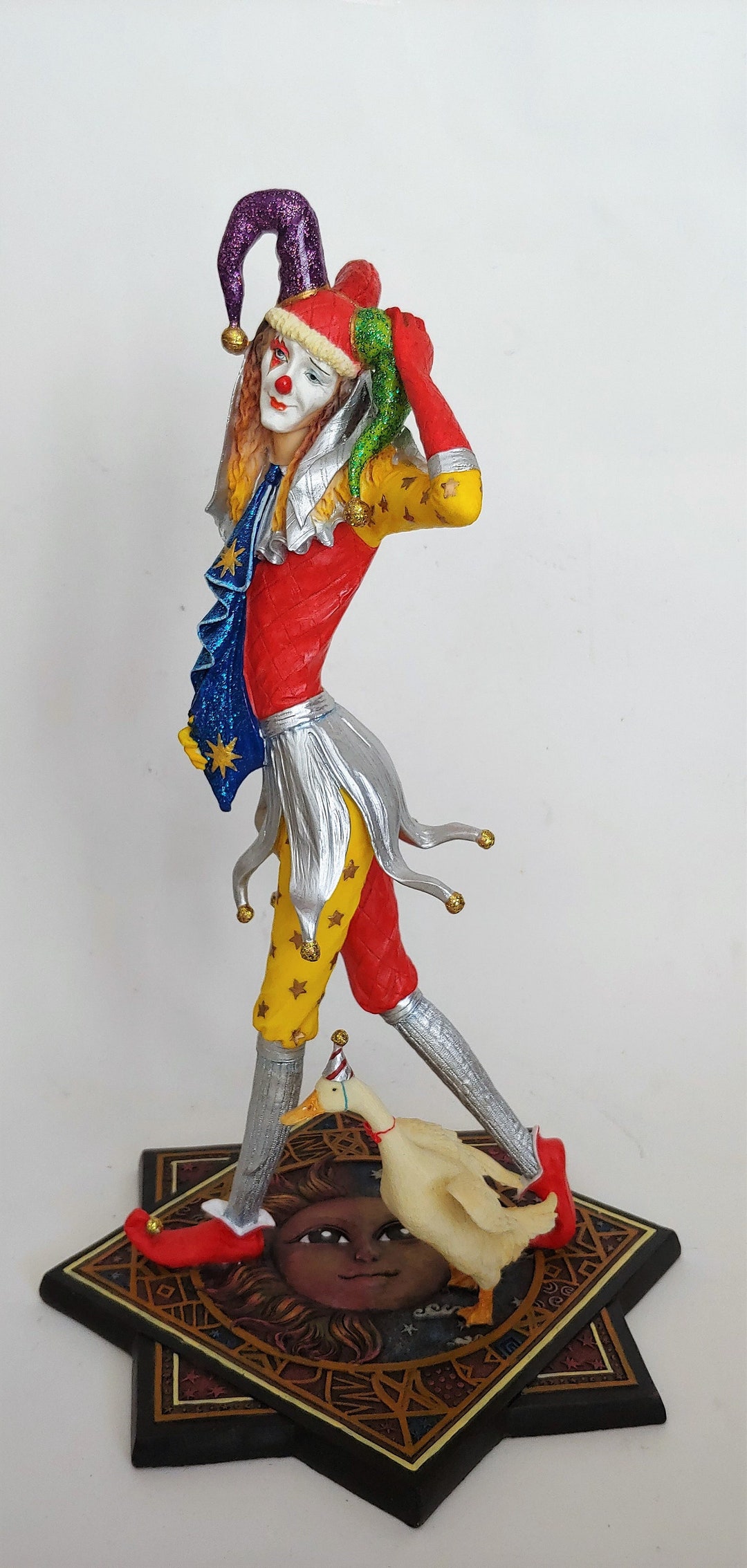 Veronese Jester and Goose Figurine - Etsy