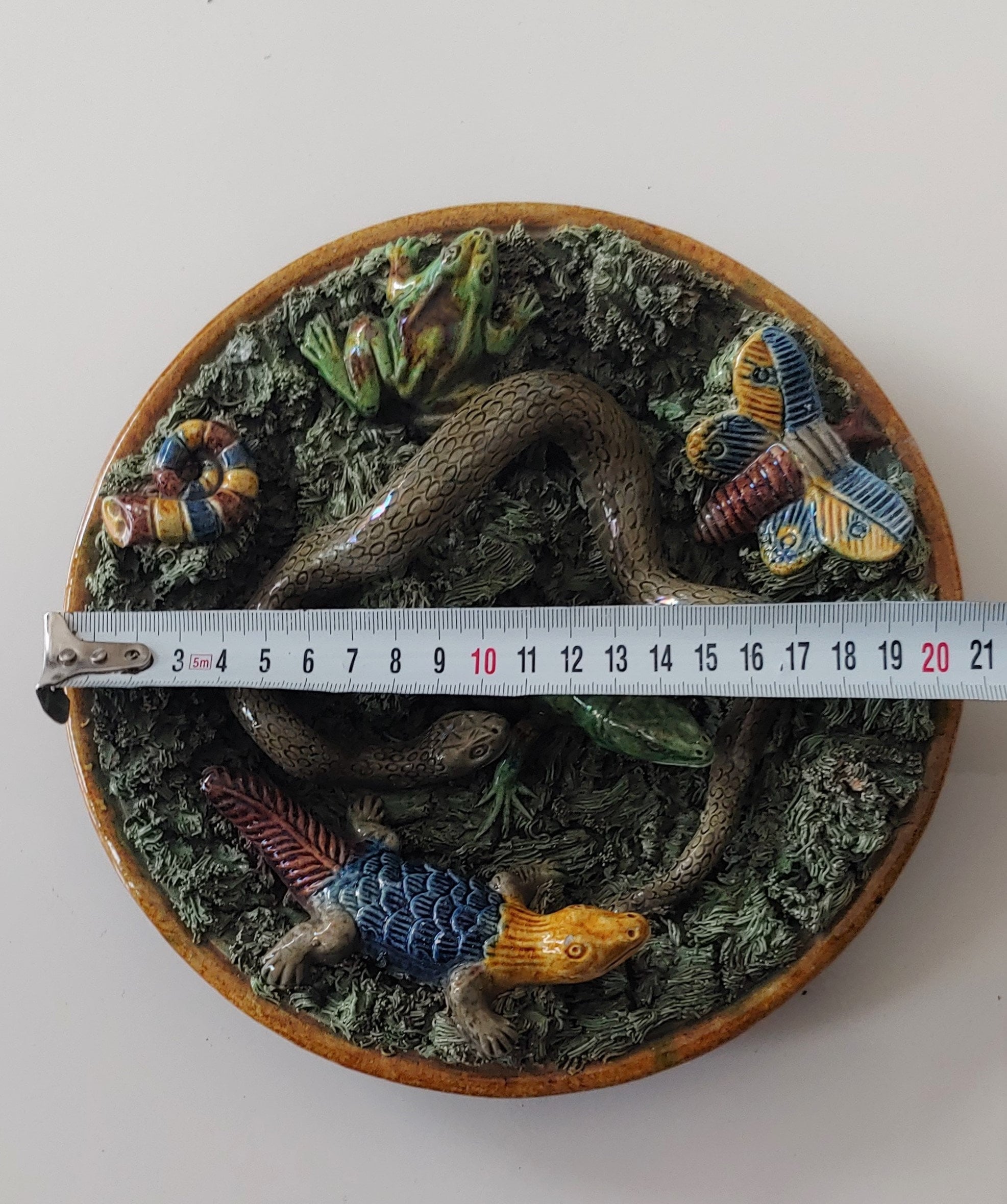 1905 Antique Palissy Ware Plate Herculano Elias Caldas Da Rainha ...