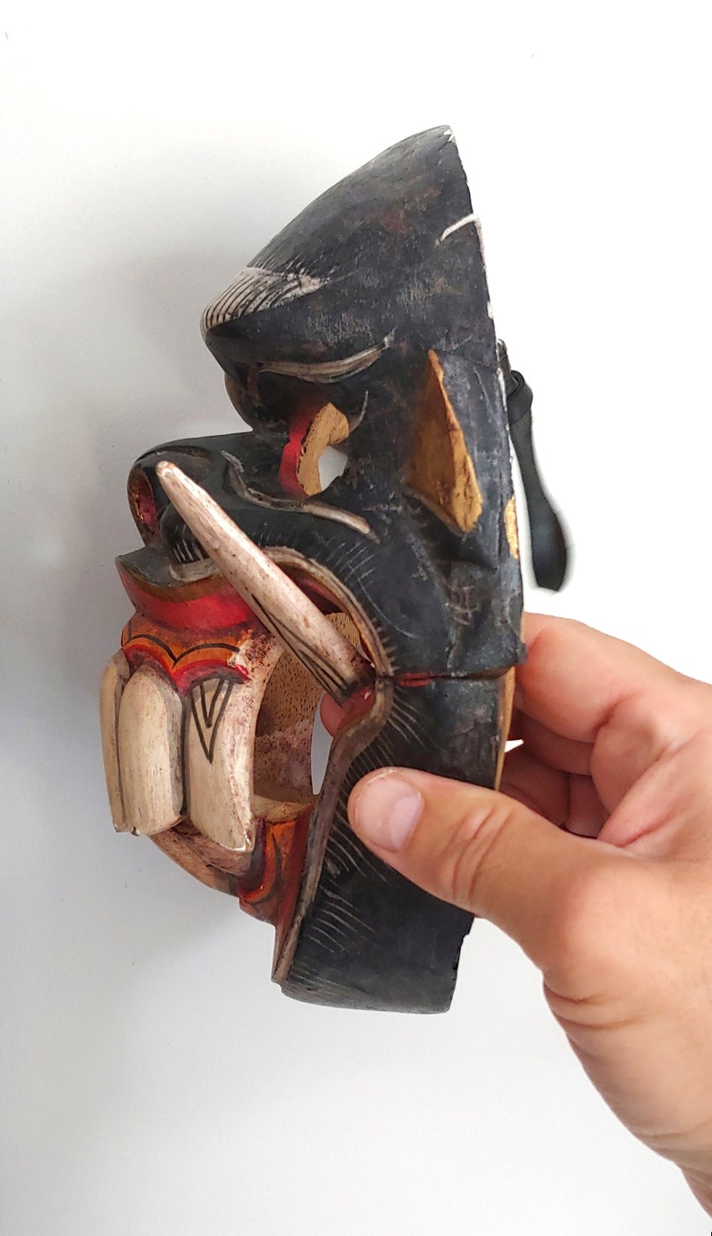 Balinese Barong Leyak Wood Mask wall Hanging - Etsy