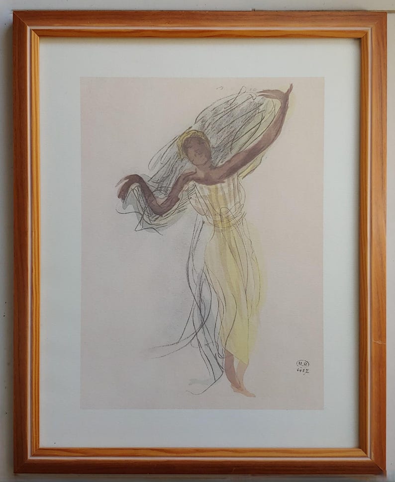 Auguste Rodin Cambodian Dancer Art Print 1906, Framed in Solid Wood ...