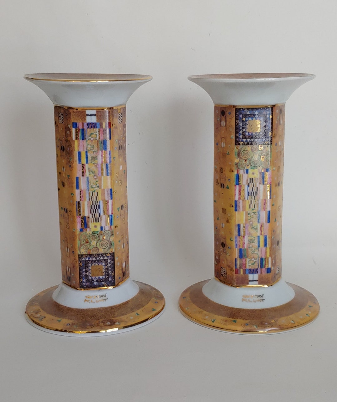 Two Candlesticks From the German Goebel Porcelain Artis Orbis ...