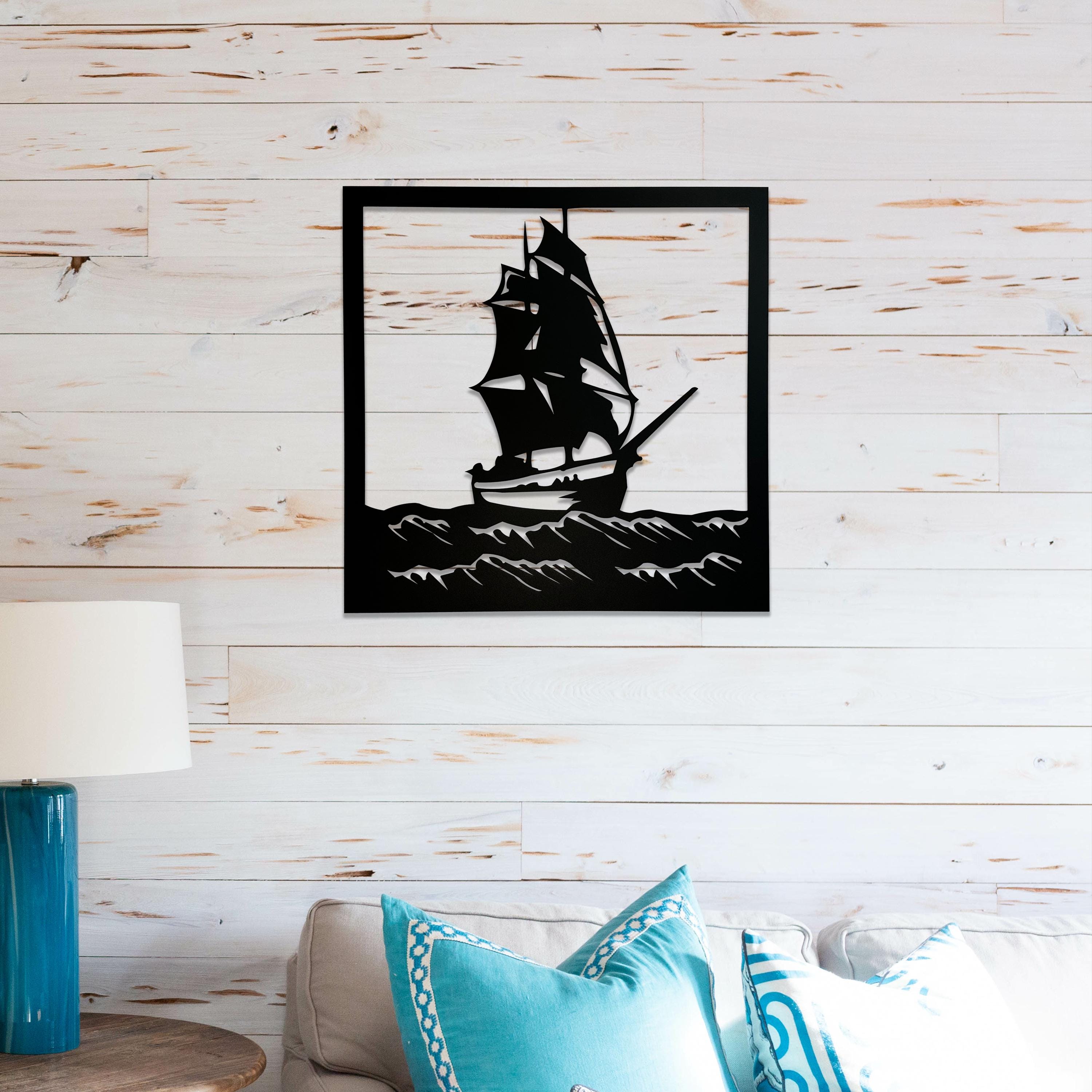 Pirate Ship Frame, Metal Wall Art - Etsy
