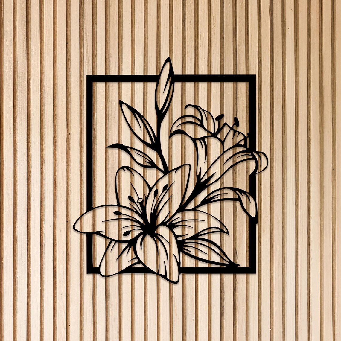 Lily Flower Frame, Metal Sign - Etsy