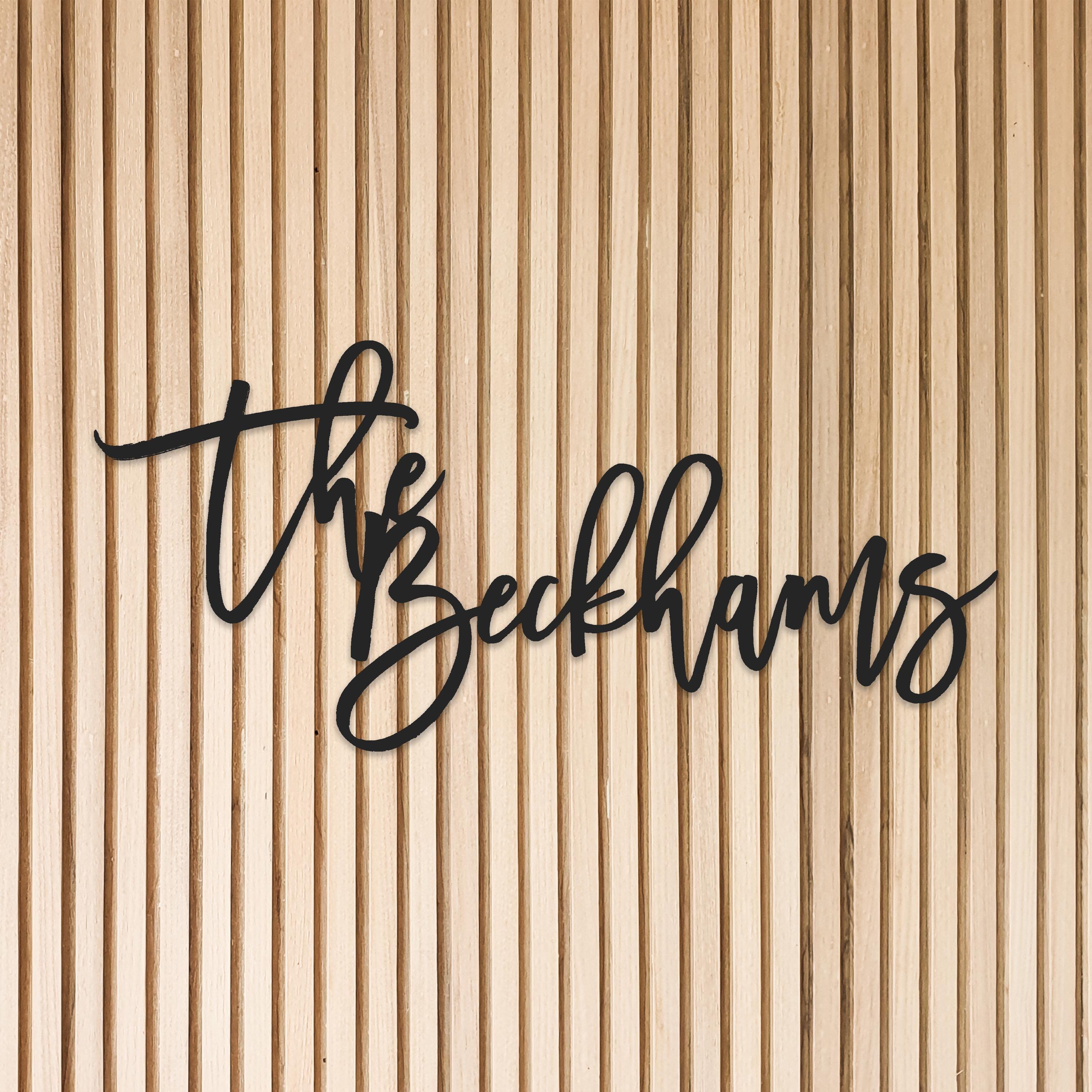 Last Name, Cursive Metal Sign - Etsy