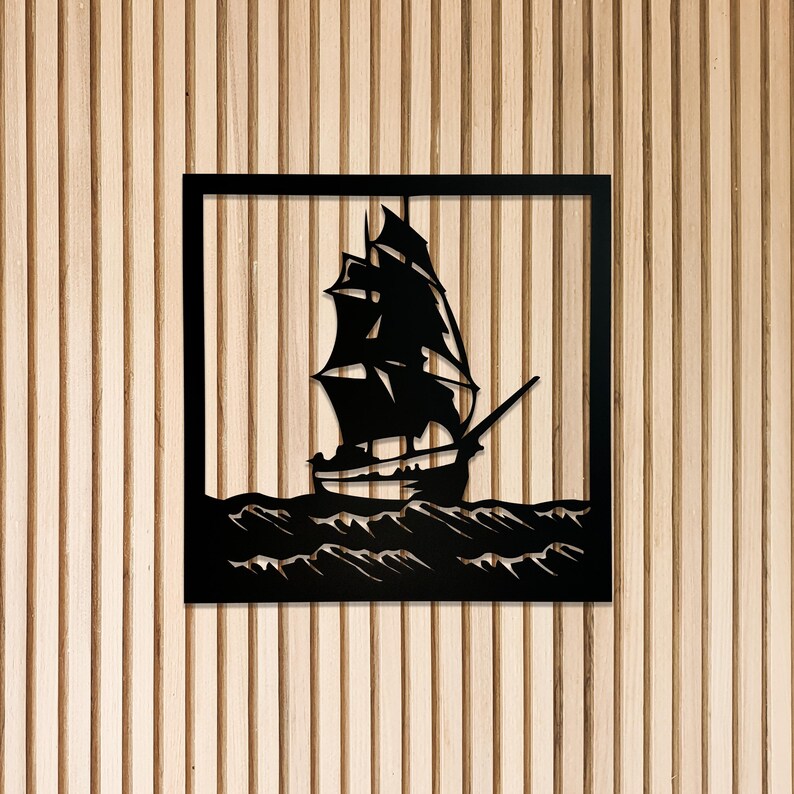 Pirate Ship Frame, Metal Wall Art - Etsy