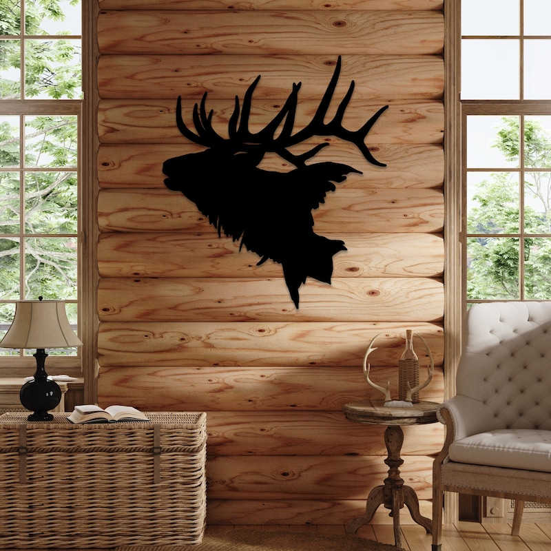 Metal Elk Head Wall Art - Etsy