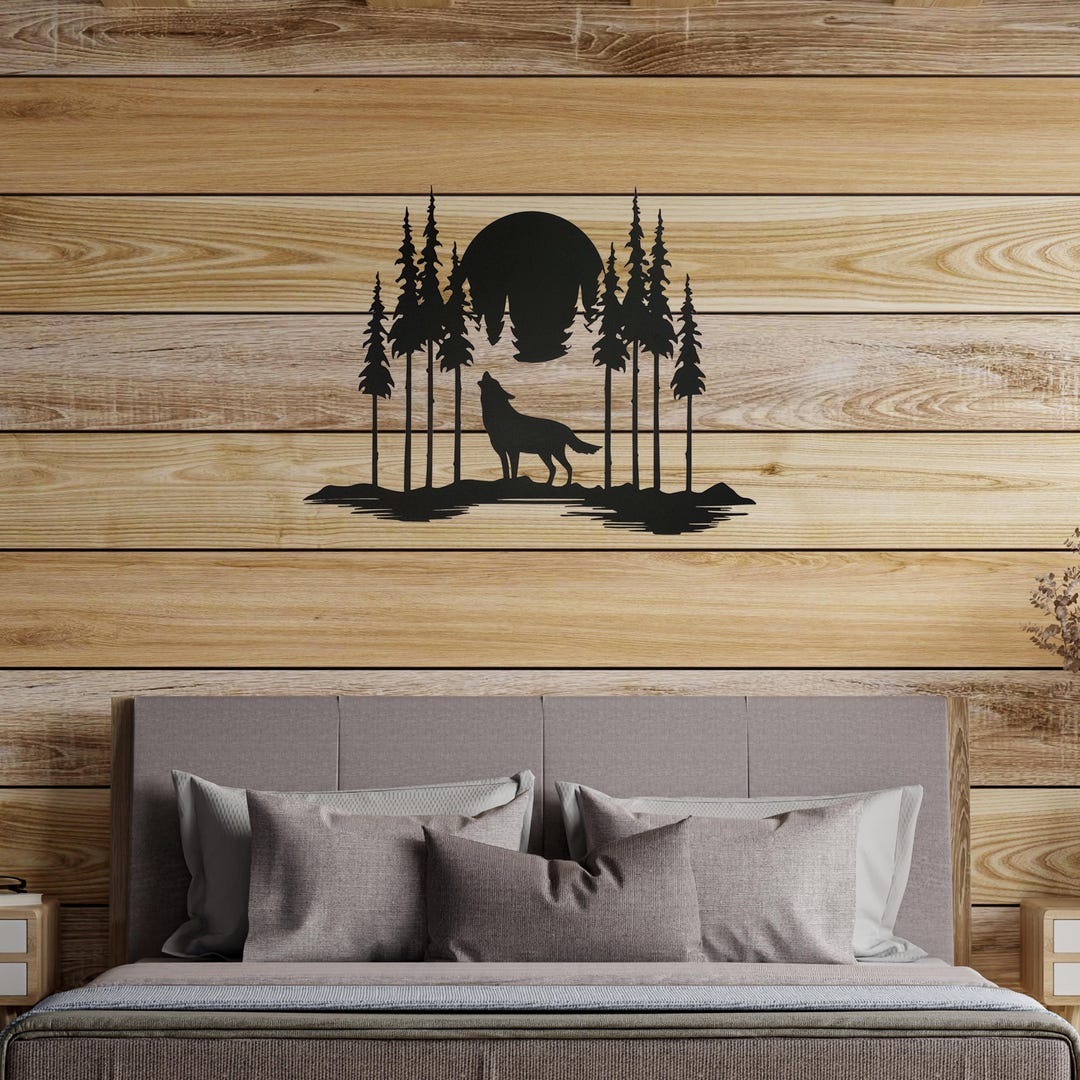 Wolf Moon, Metal Wall Art - Etsy