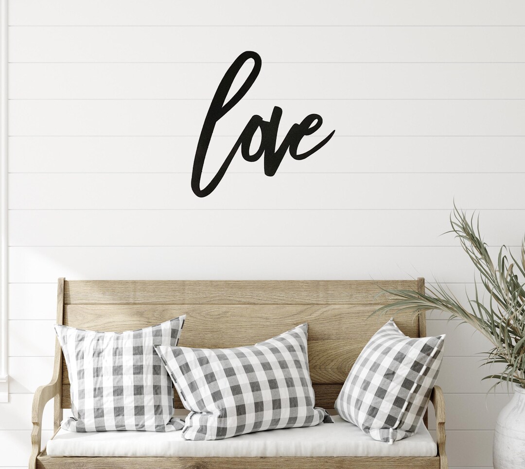 Love Cursive, Metal Sign - Etsy