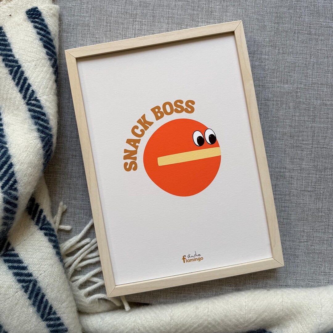 Snack Boss Kids Print: Fun Colorful Wall Art for Playroom - Etsy