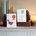 Hand Illustrated Robin Christmas Card: Vintage Watercolor Design - Etsy