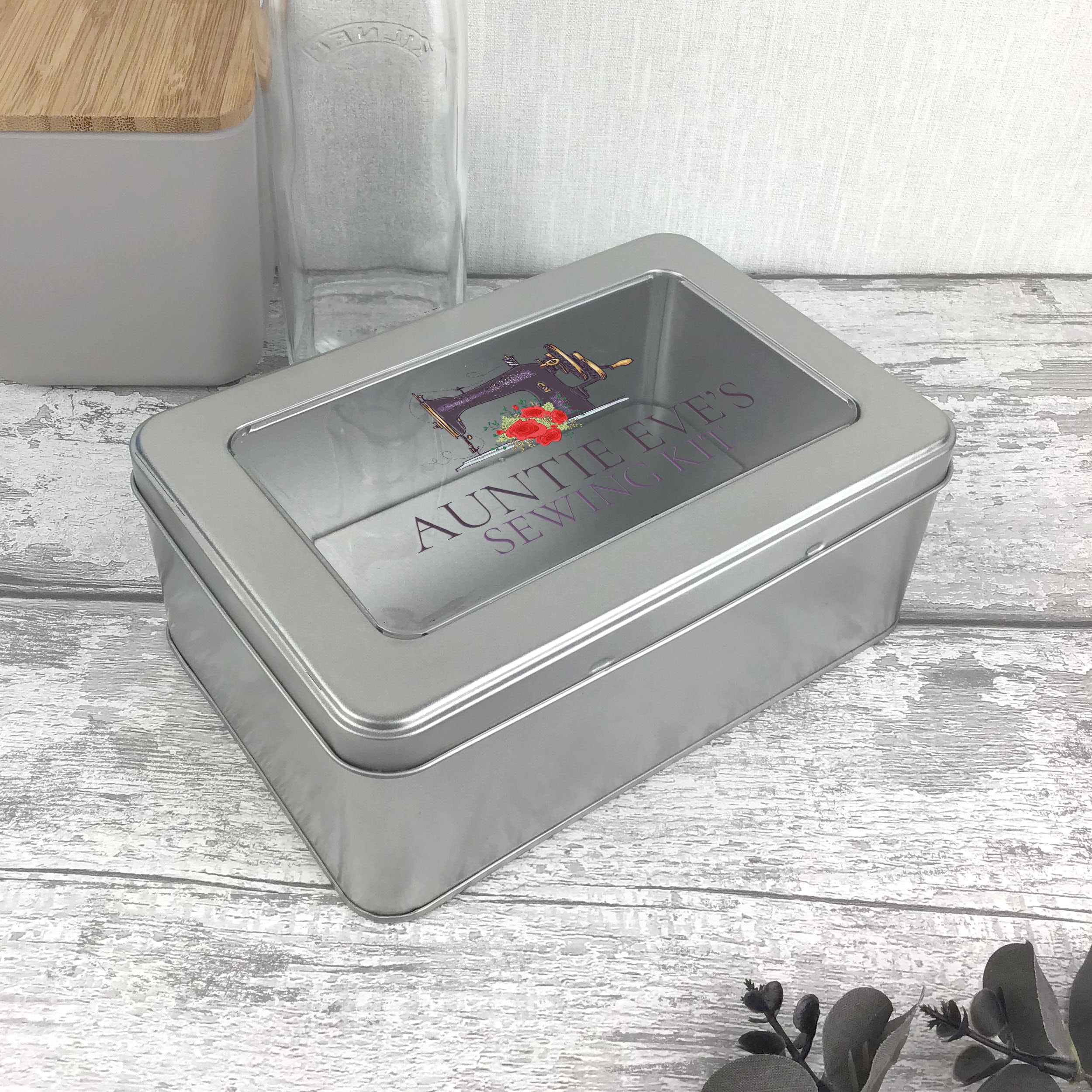 10th anniversary RH220-16 Personalised ANNIVERSARY cake biscuit tin ...