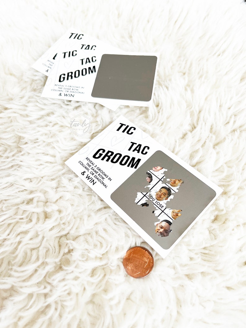 Tic Tac Groom Bridal Shower Wedding Scratchers Scratch off | Etsy
