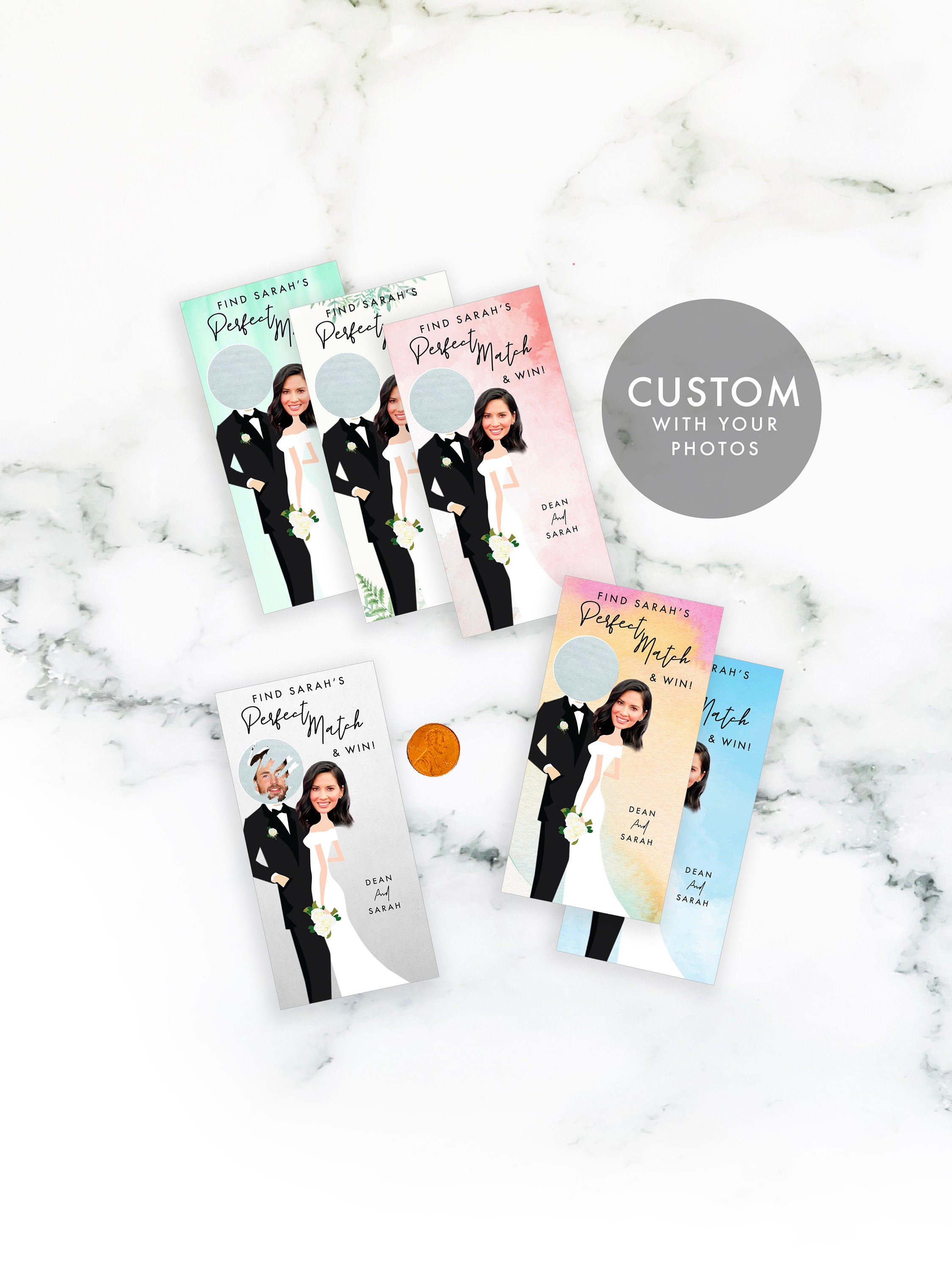 Bridal Shower Wedding Scratchers Scratch off Lottery Tickets - Etsy