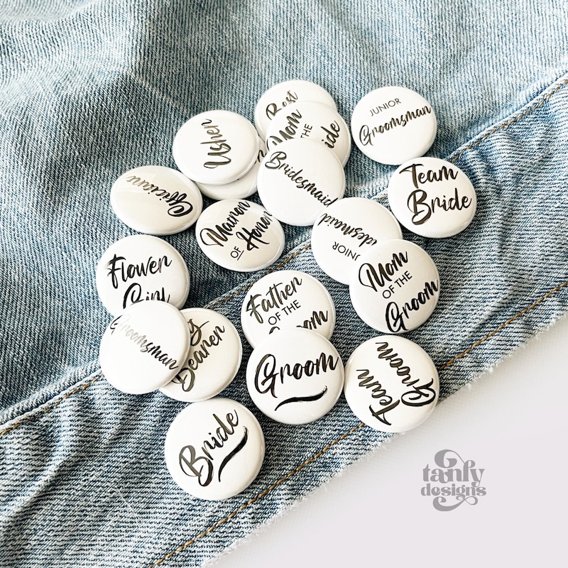Bridal Party Buttons - Etsy