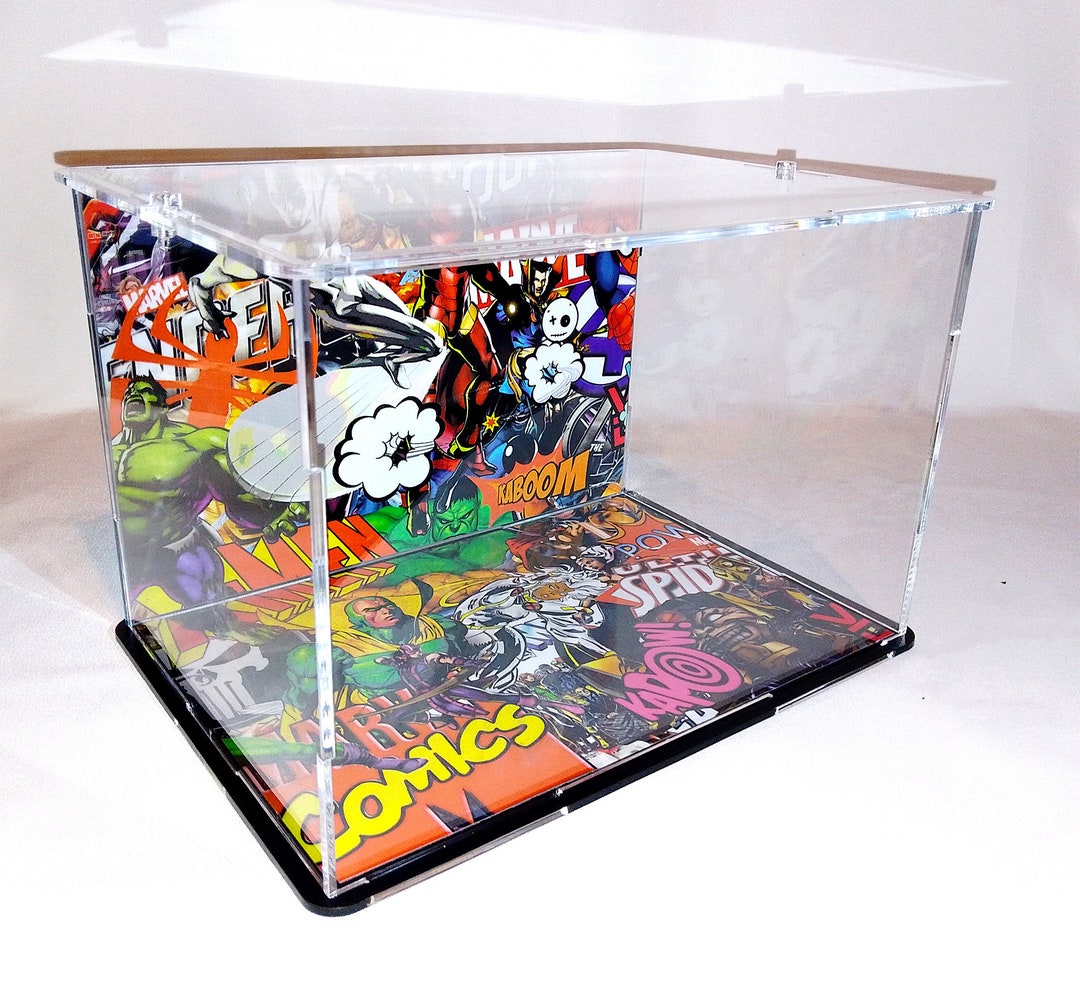 Perspex Display Case - Dustproof Cases - Display Cube - 3D Carbon Vinyl ...