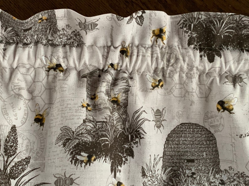 French Country Bee Beehive Valances With Writing. New - Etsy