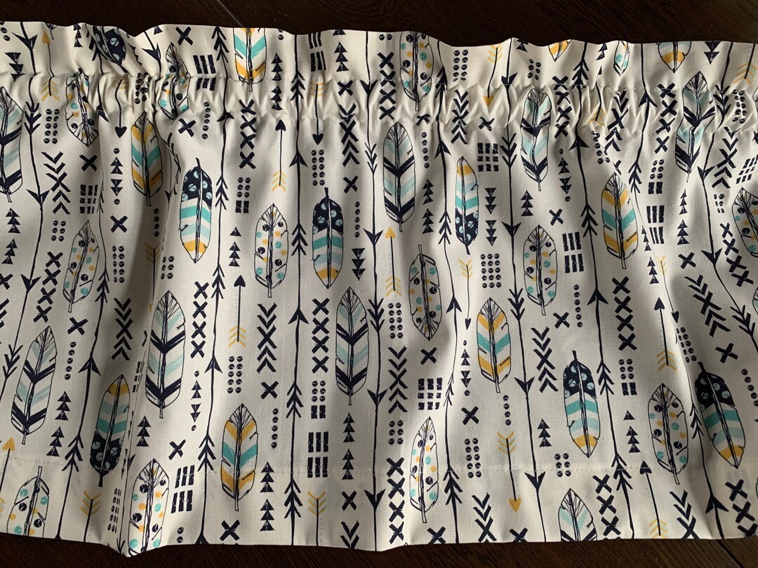 Camper, Cabin, Lodge Valance With Feathers, Arrows. New Handmade - Etsy
