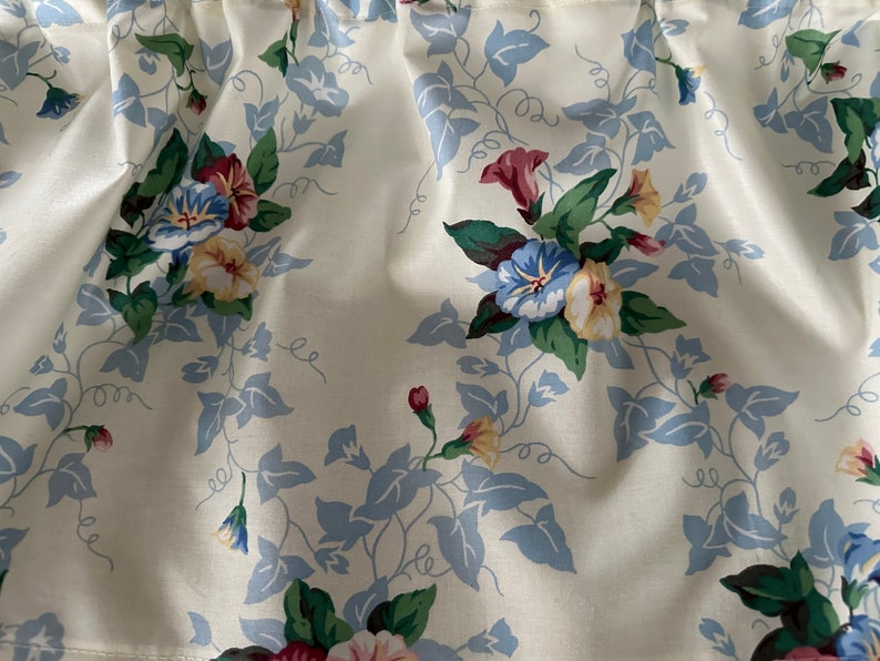 Waverly Hampshire Valance With Morning Glories Flowers, Blue Ivy. New ...