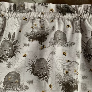 French Country Bee Beehive Valances With Writing. New - Etsy