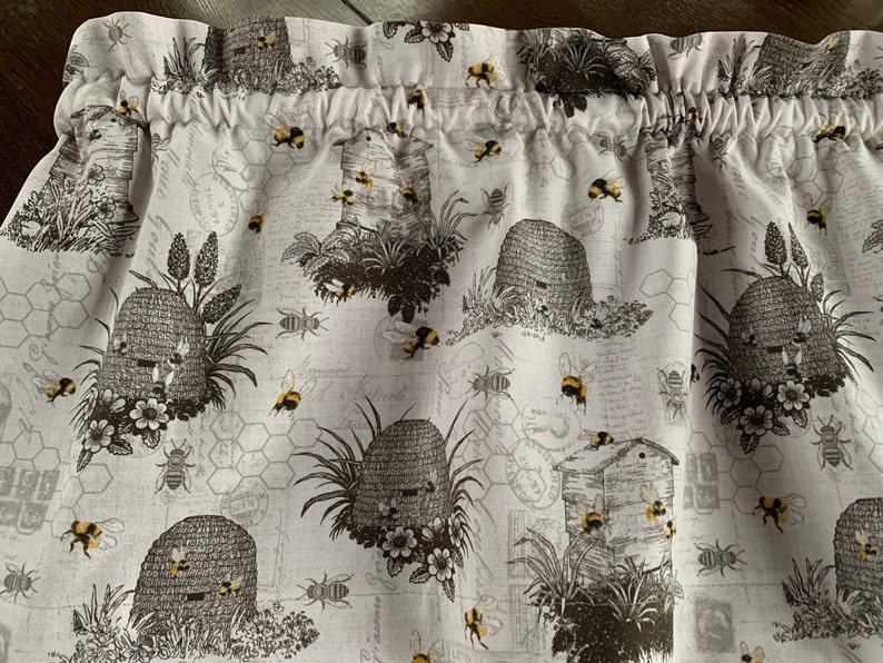 French Country Bee Beehive Valances With Writing. New - Etsy