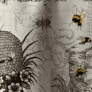French Country Bee Beehive Valances With Writing. New - Etsy