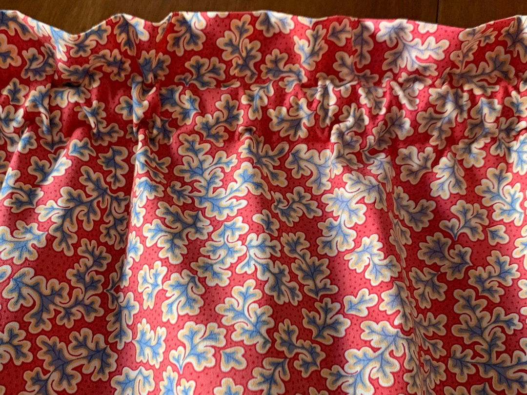 French Country Valance, Cyrus Clark Fabric Called Jacey. Soft Red,blue ...