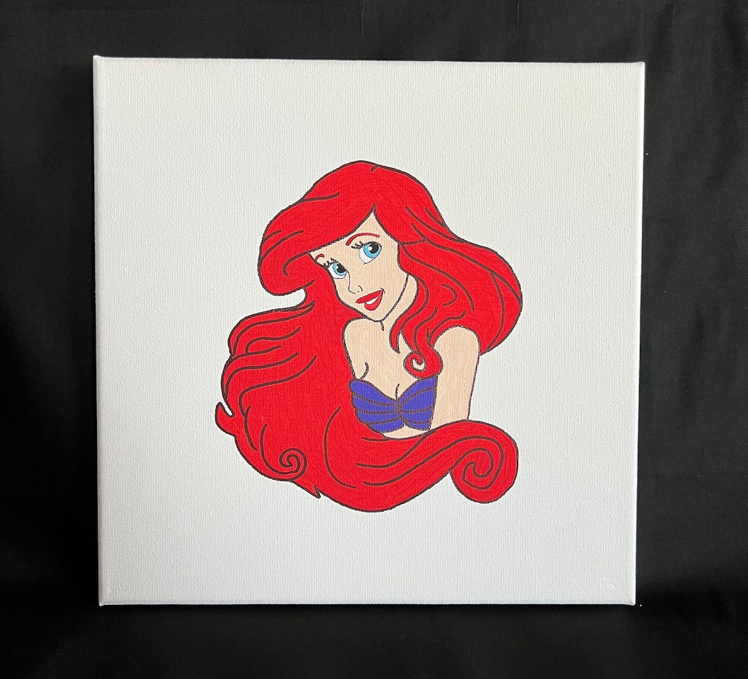 Disney the Little Mermaid Ariel Canvas Painting - Etsy