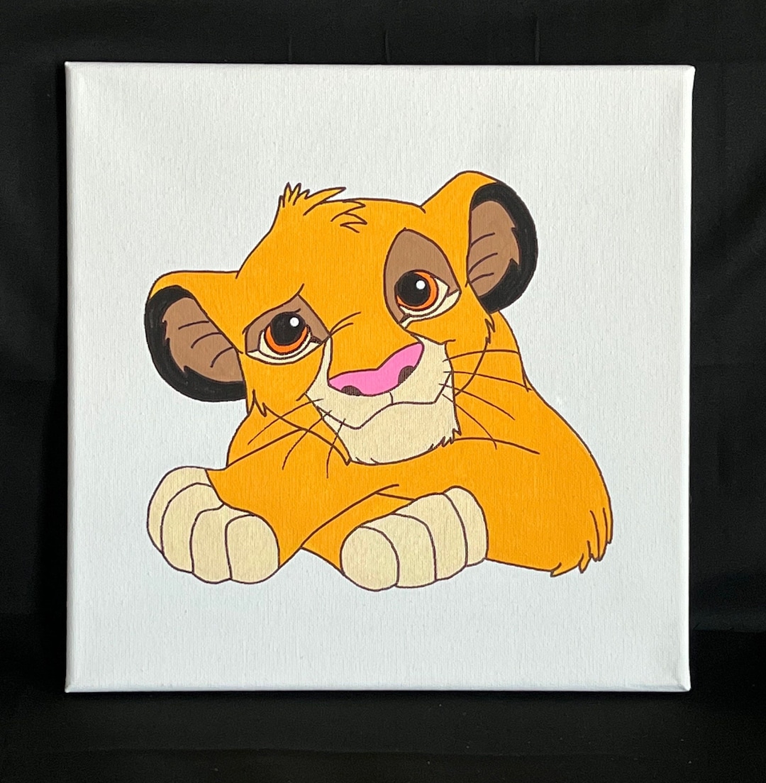 Disney the Lion King Simba Canvas Painting - Etsy