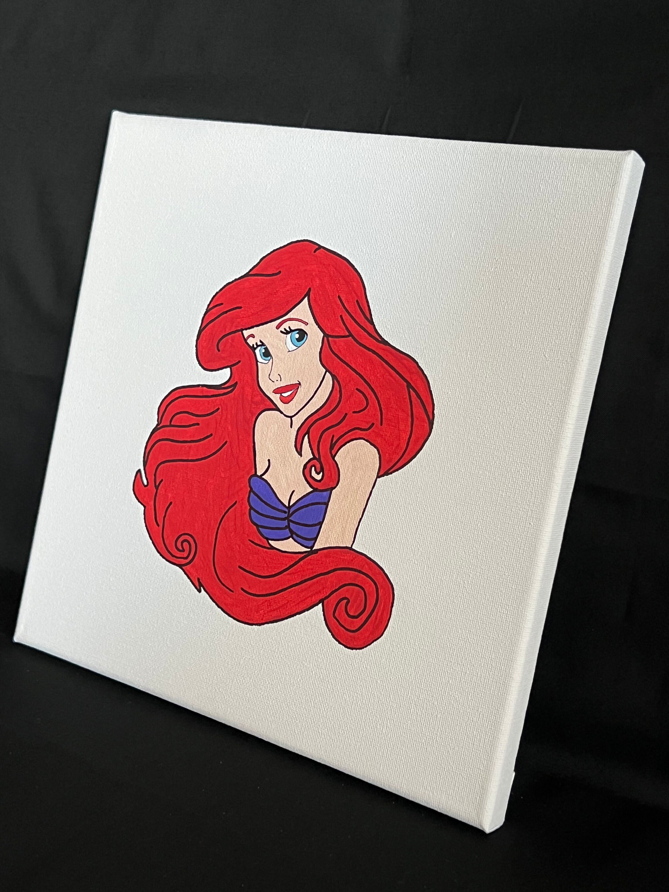 Disney the Little Mermaid Ariel Canvas Painting - Etsy