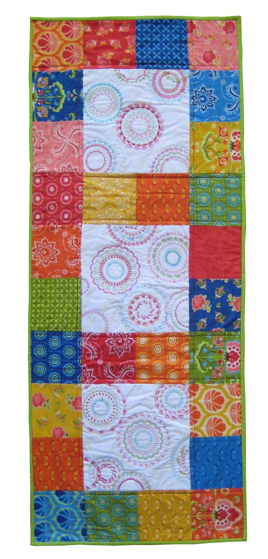 Charm Pack Circle Stitching Table Runner PDF Quilting Pattern (SMS ...