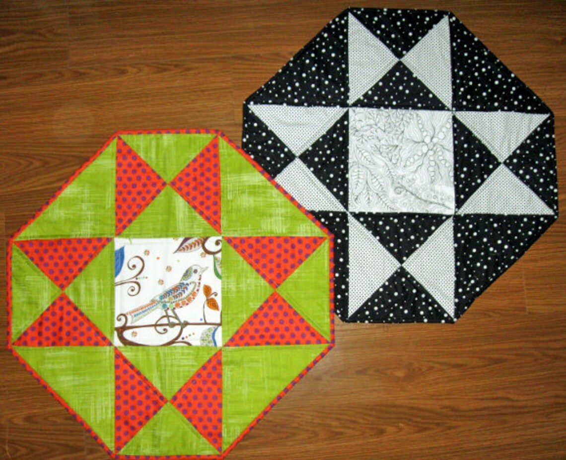 Octagon Table Topper With Star PDF Quilting Pattern (SMS-101PDF) - Etsy