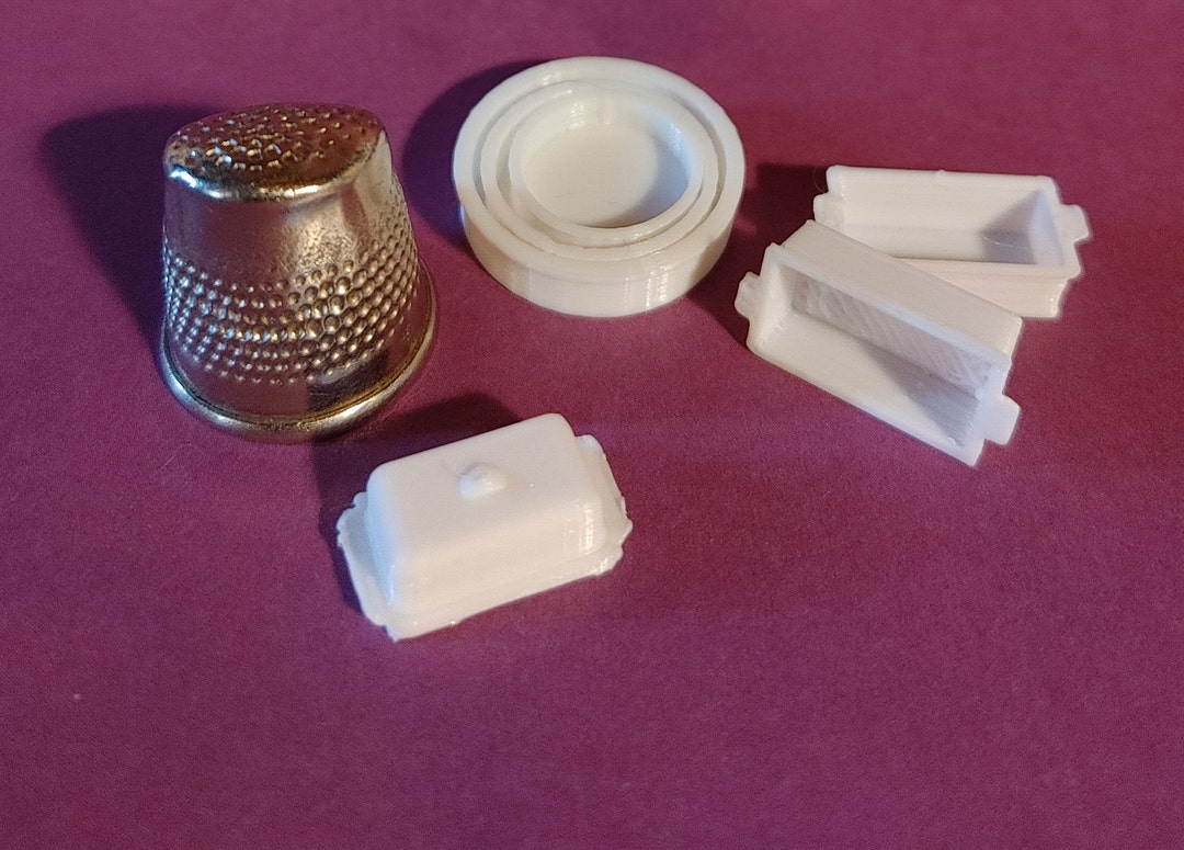 STL FILE Dollhouse Kitchen baking Pans Butter Dish 12th Scale 3d ...