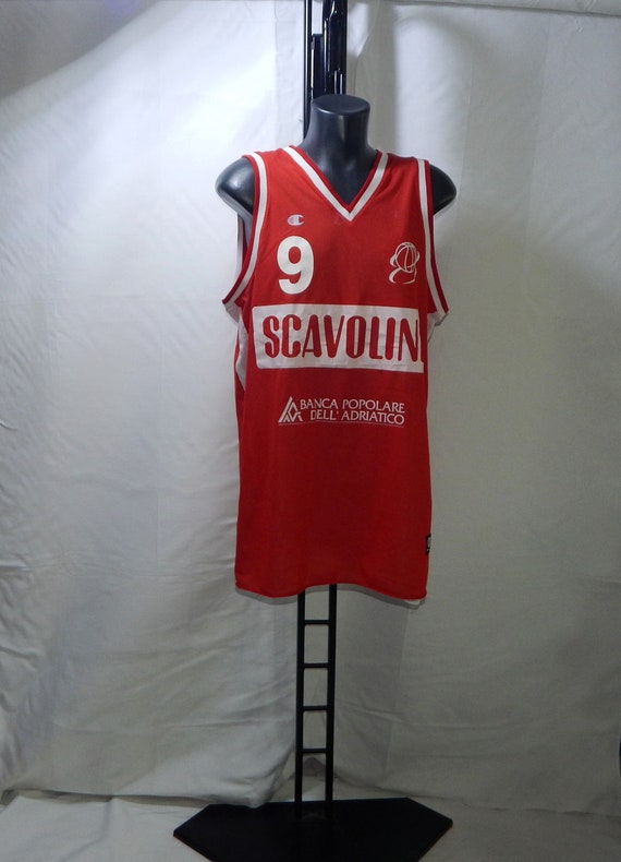 Scavolini Pesaro Champion Vintage 90s rare Team Baske… - Gem