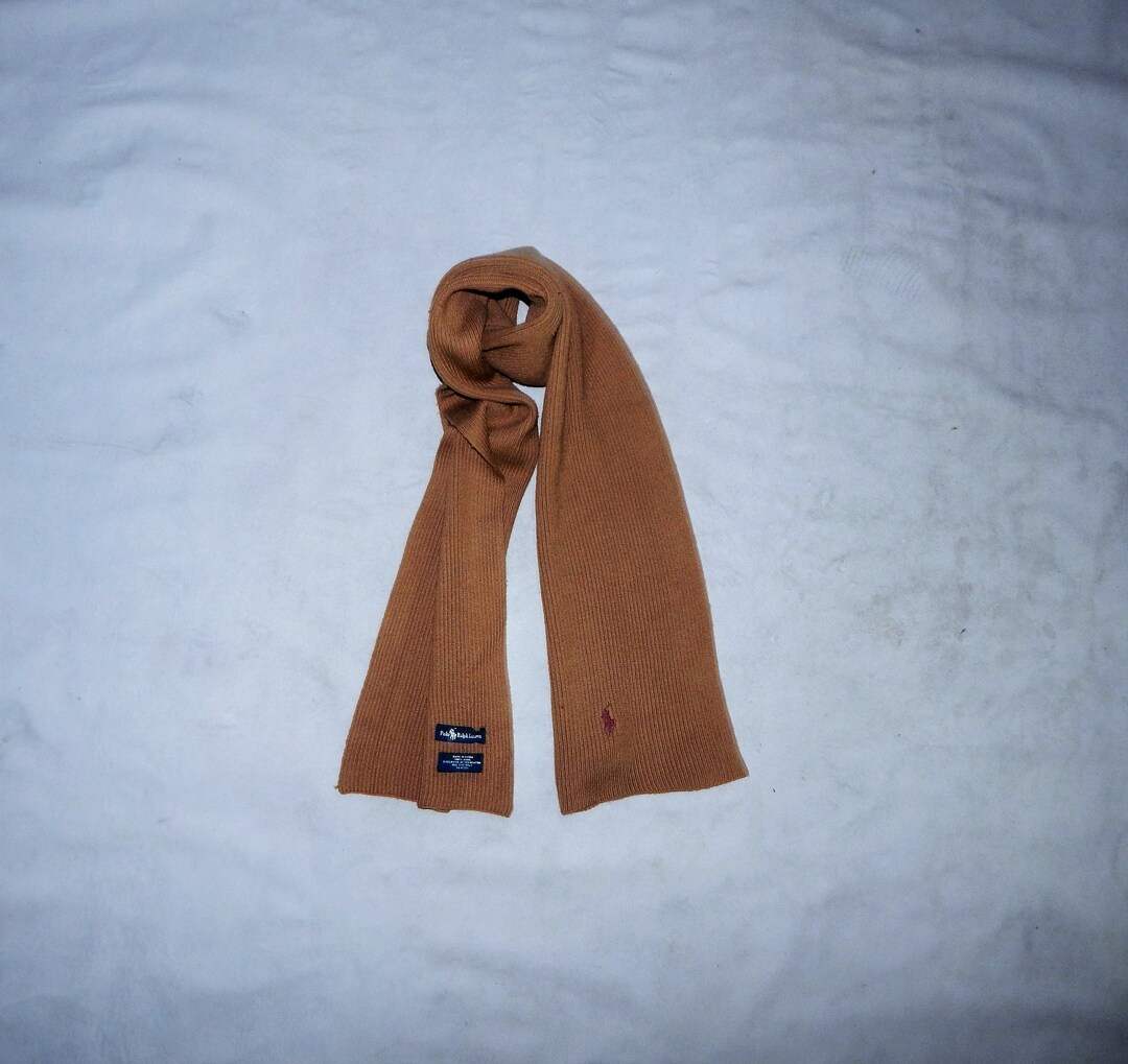 RALPH LAUREN Vintage 90s Adults' 100% Pure Wool Scarve. Size Cm 196x26 ...