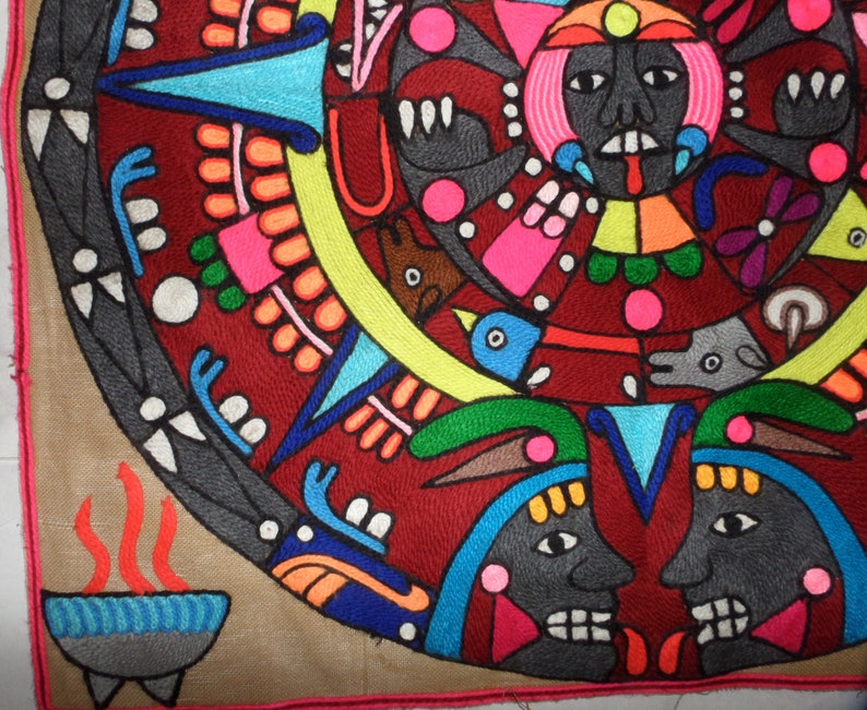 Mayan Calendar Rare Vintage Hand Made Large Framework 88 X 92 Cm - Etsy