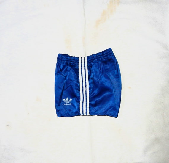 ADIDAS Vintage 70s Trefoils Rare Blue Label Made in W… - Gem