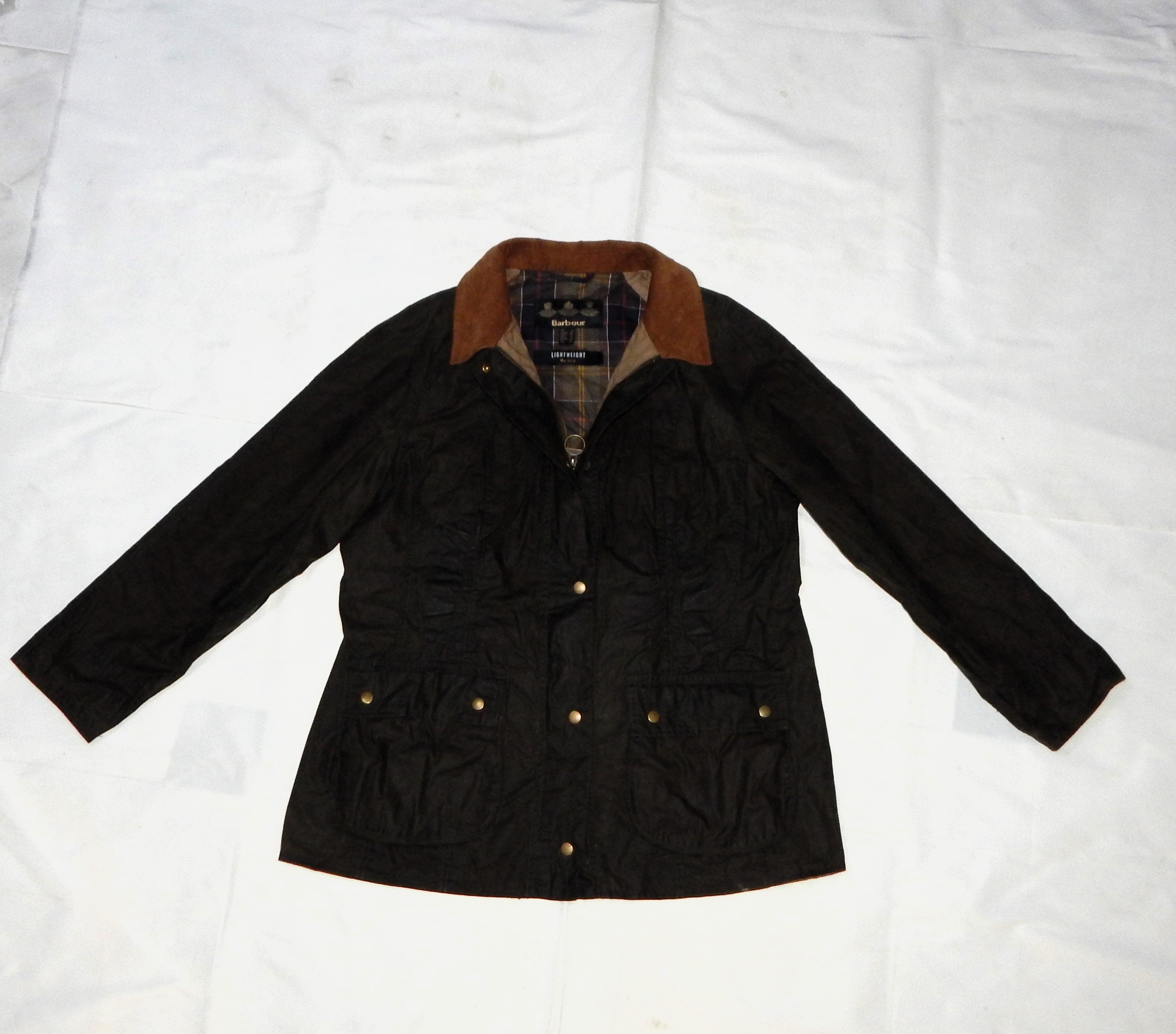 Barbour Vintage 80s Original Tartan Lightweight 4oz Wax Country Outdoor ...