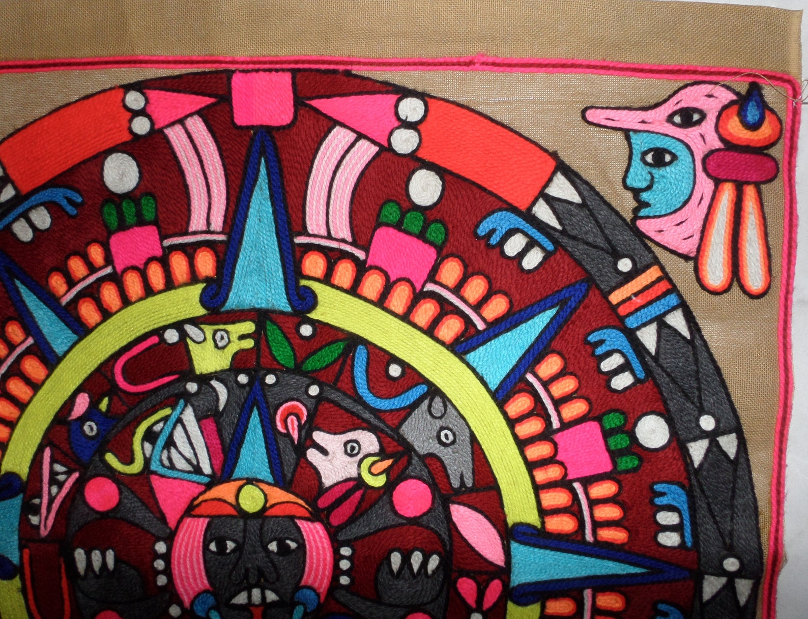 Mayan Calendar Rare Vintage Hand Made Large Framework 88 X 92 Cm - Etsy