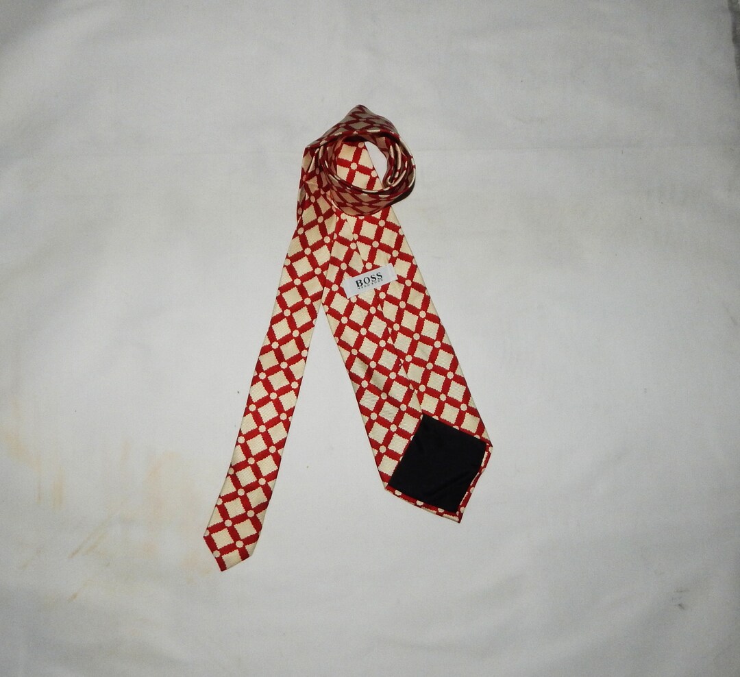 HUGO BOSS Made in Italy Vintage 2000s Rare Stunning 100% Pure Silk Tie ...