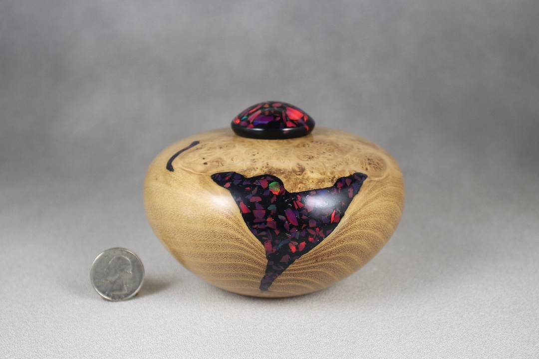 Small Wooden Urn 24 Cu. In. High Quality Handmade Urn Black Locust ...