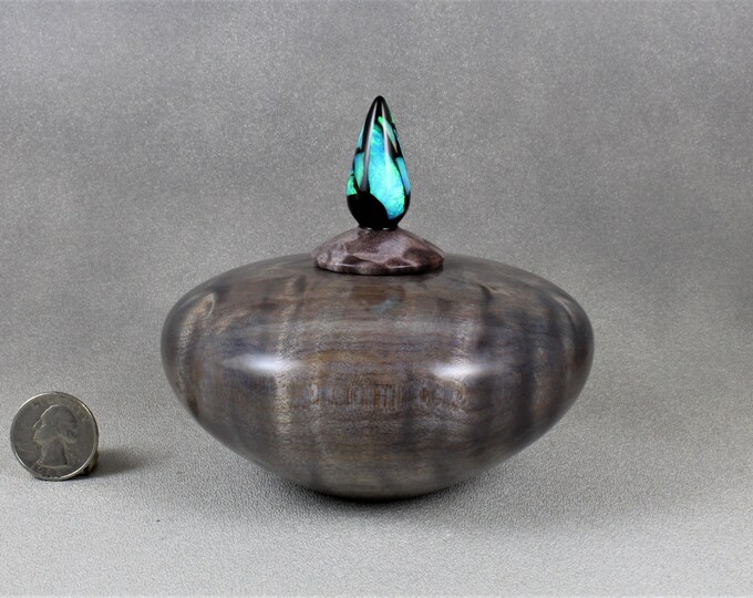 Small Wooden Urn 16 Cu. In. Handmade Stabilized Quilted Maple Opal ...