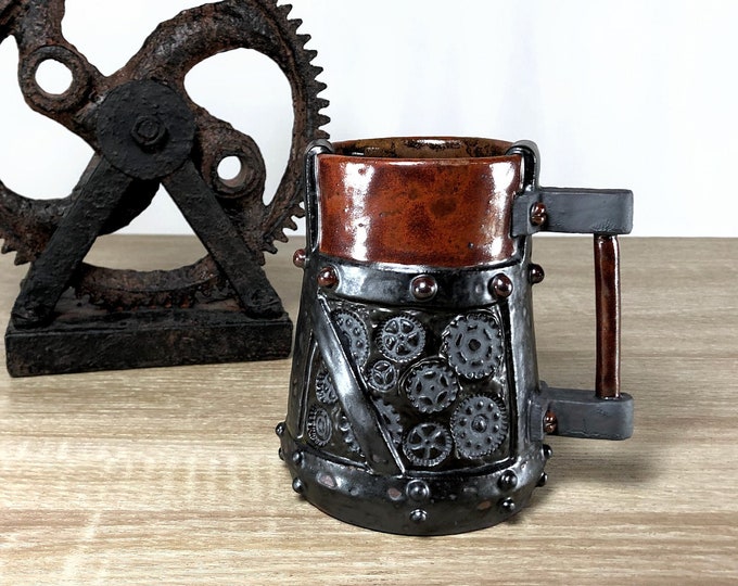 Steampunk Mug Pottery Beer Mug Ceramic Coffee Mug - Etsy