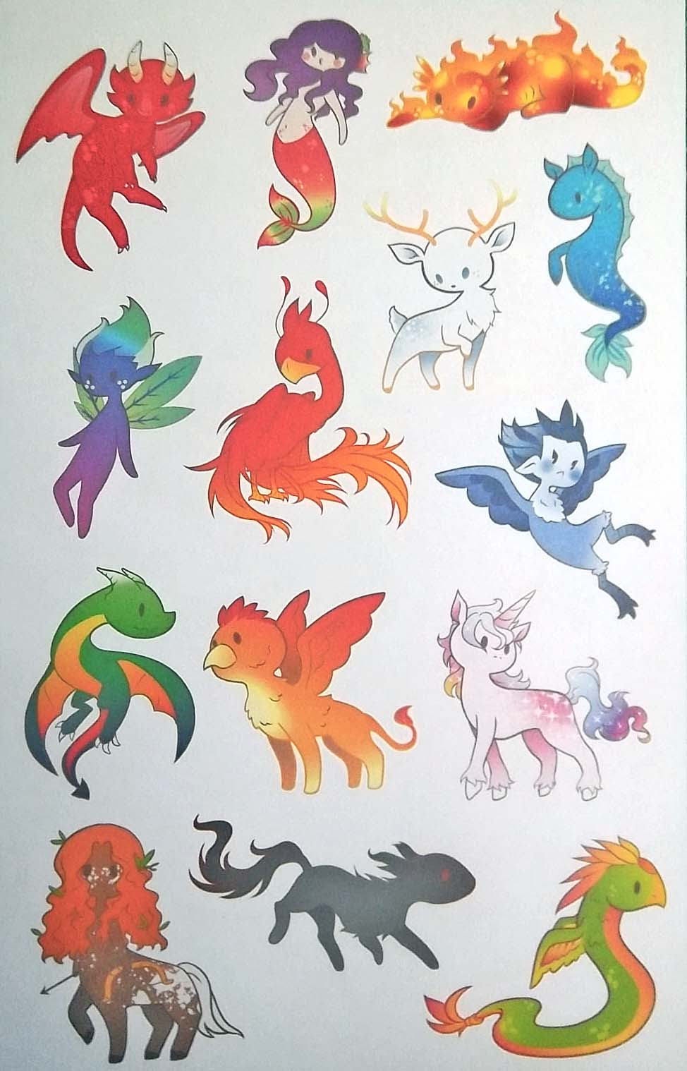 Magical Creature Planner Stickers pocket Creatures Bestiary Stickers ...