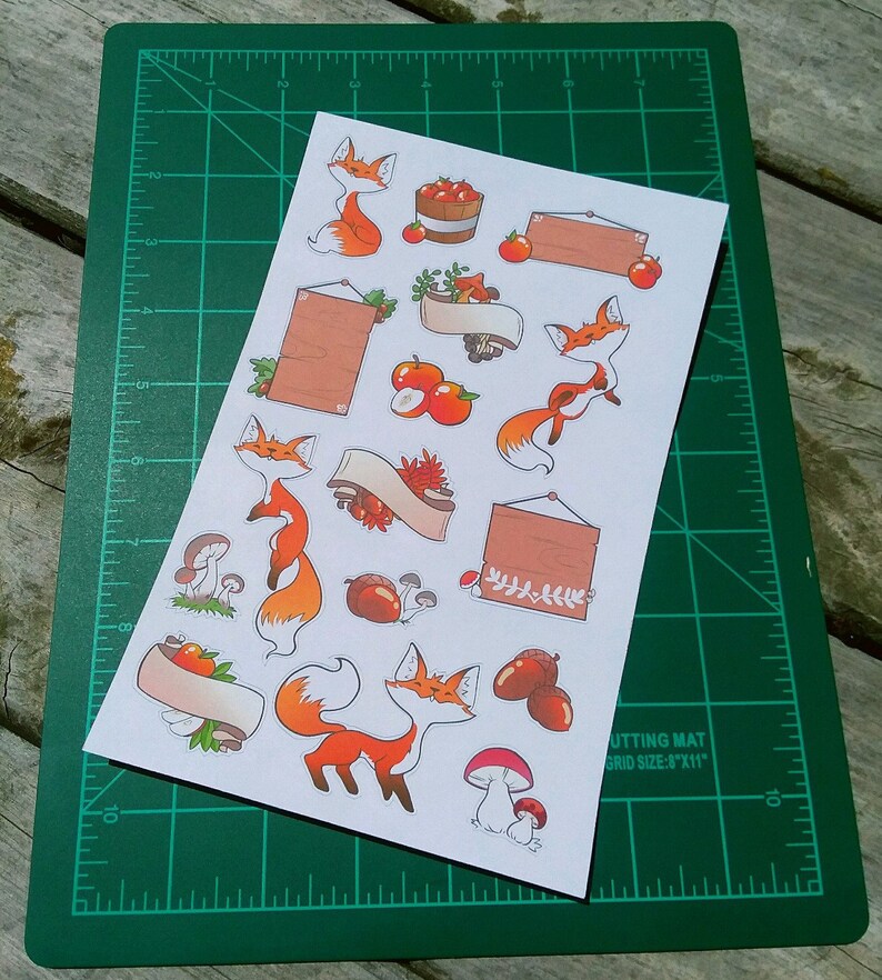 Cute Fox Stickers Foxy Banners Foxy Planner Stickers Kawaii - Etsy