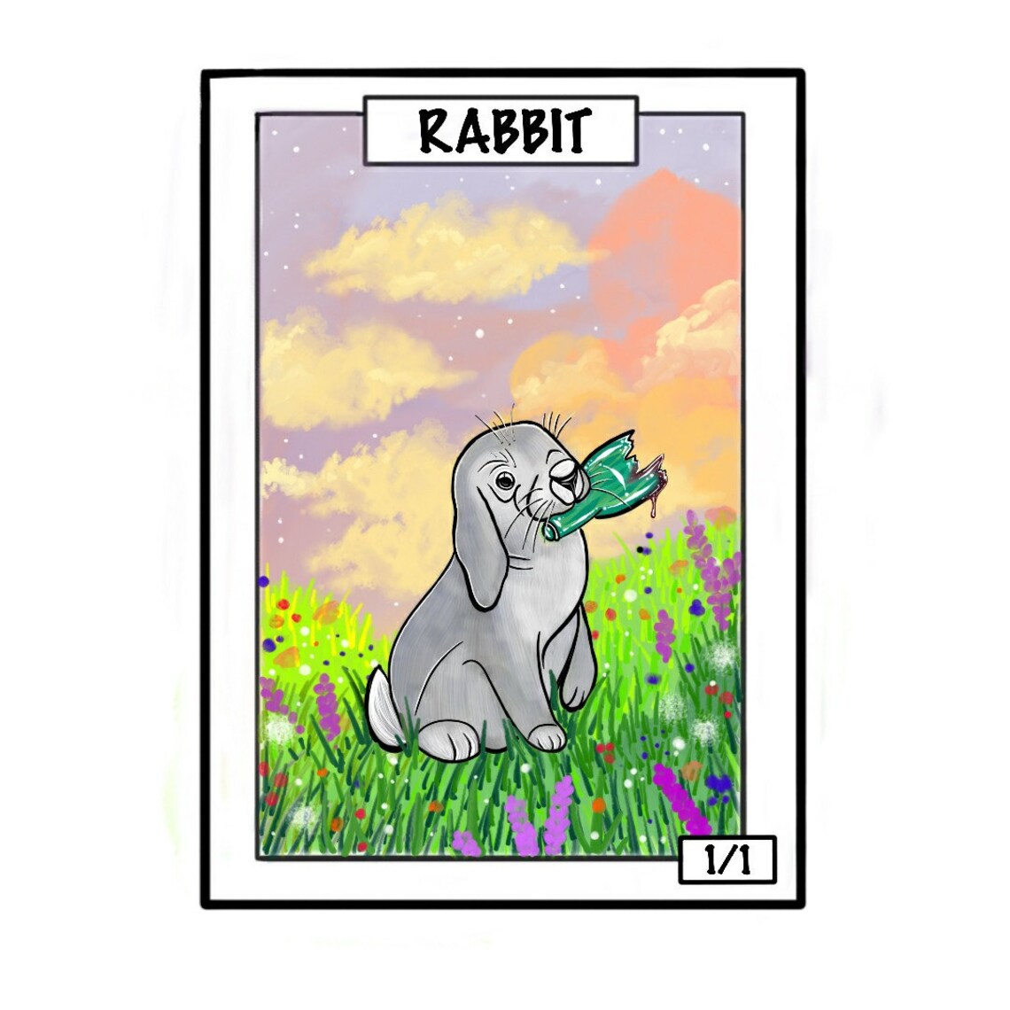 Rabbit MTG Token Cards (3 Pack)- DIGITAL Artwork - Etsy